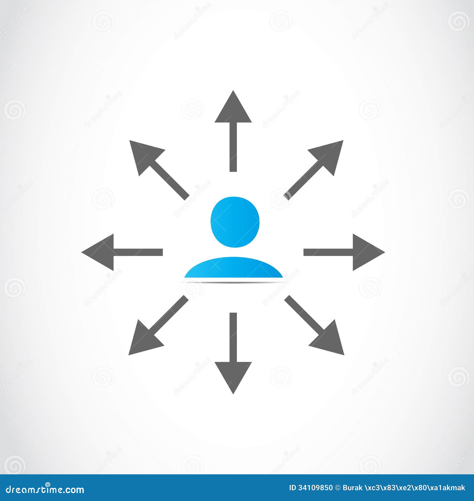 Choosing Direction Travel Arrow Stock Vector - Illustration of thread ...