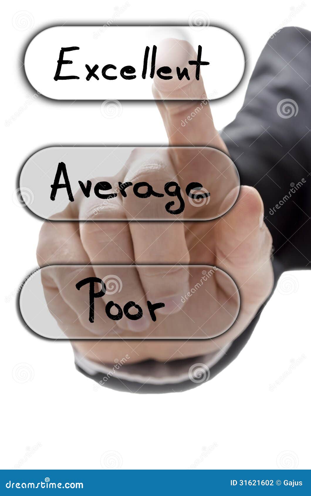 Choosing Excellent on Customer Service Evaluation Form Stock Photo ...