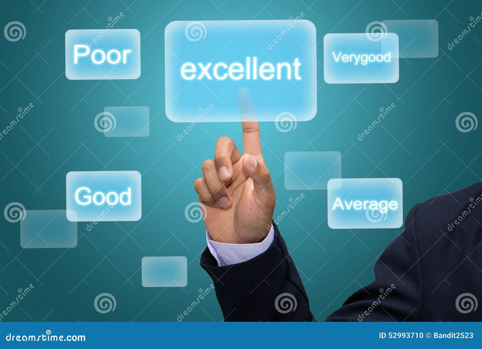 Choosing excellent stock photo. Image of choice, businessman - 52993710