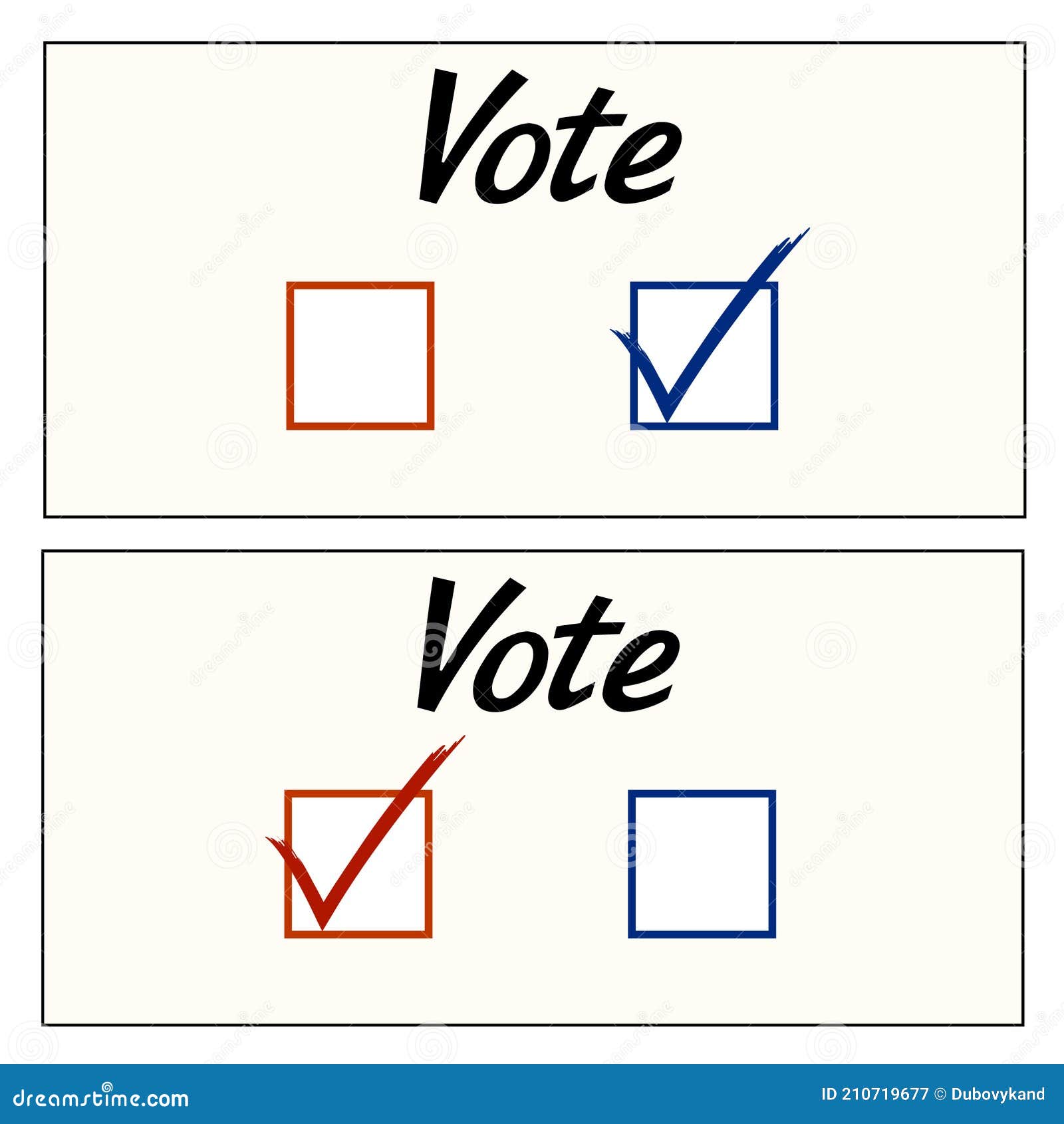 Choosing Future. Vote Form Set. Vector Illustration Stock Vector ...