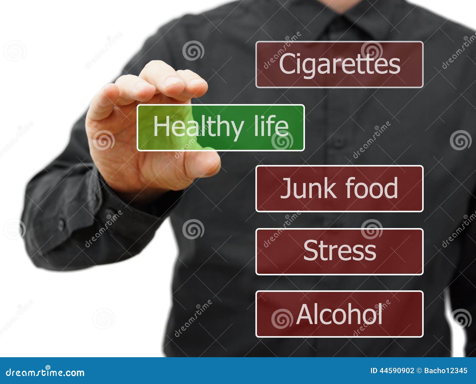 Choosing healthy life stock photo. Image of isolated - 44590902