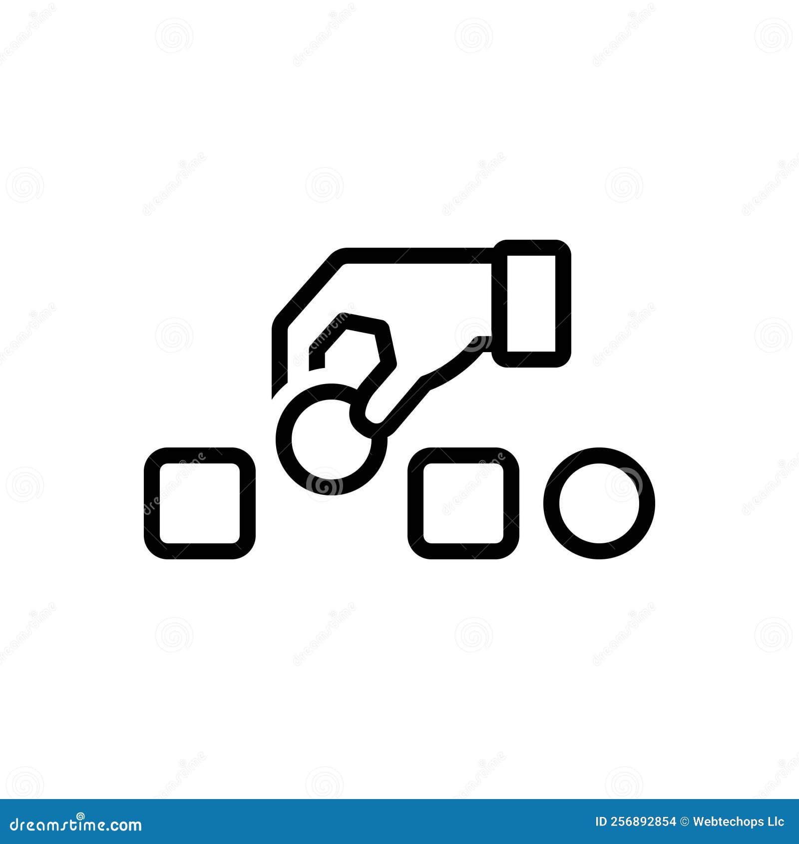 Black Line Icon for Choosing, Pick and Select Stock Vector ...