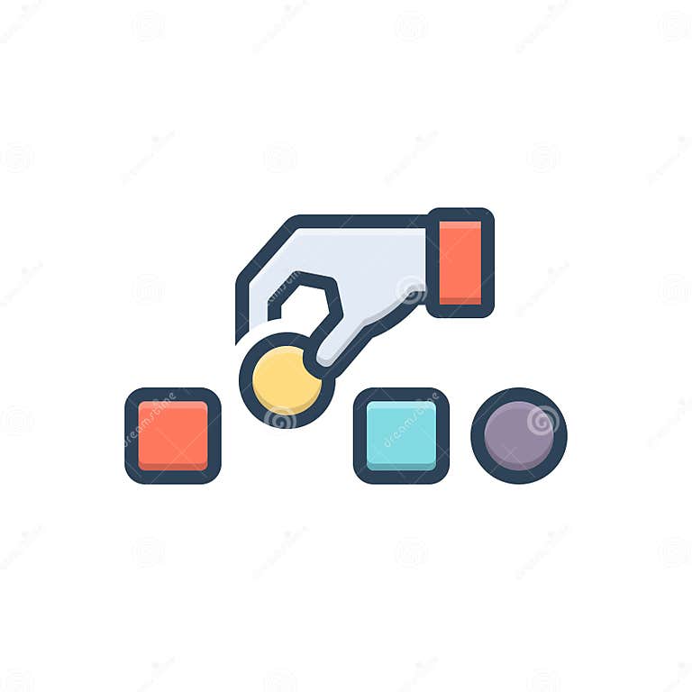 Color Illustration Icon for Choosing, Pick and Select Stock Vector ...
