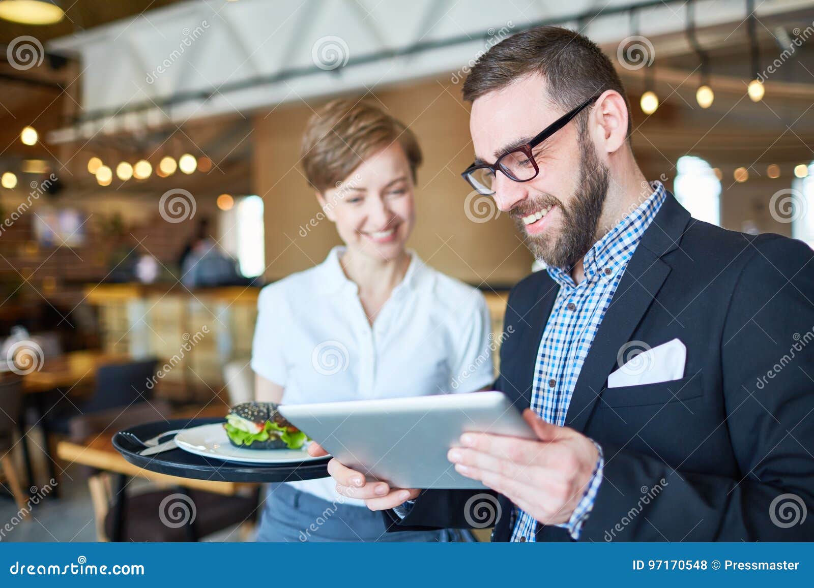 Choosing lunch set stock photo. Image of service, profession - 97170548