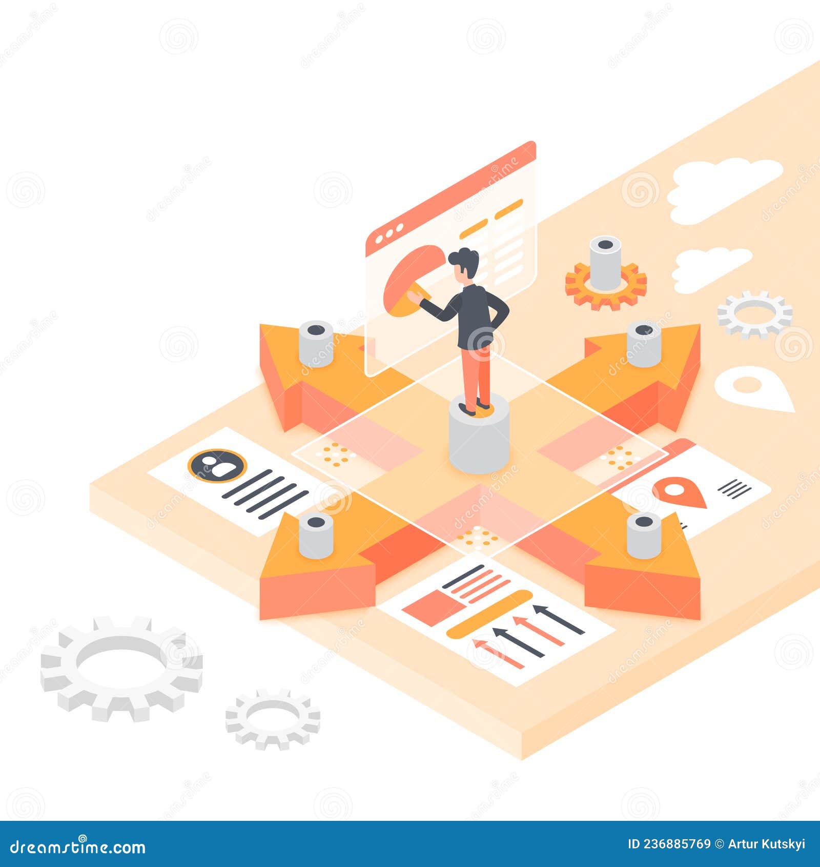 Choosing Personal Development Career Direction Stock Vector ...