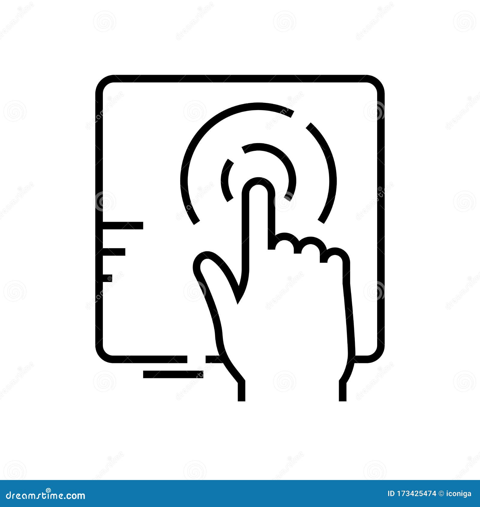 Choosing Point Line Icon, Concept Sign, Outline Vector Illustration ...