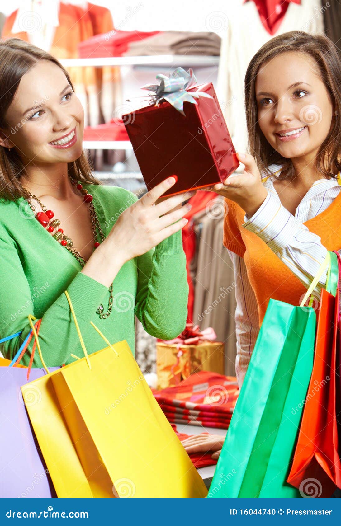 Choosing presents stock photo. Image of positive, consumerism - 16044740