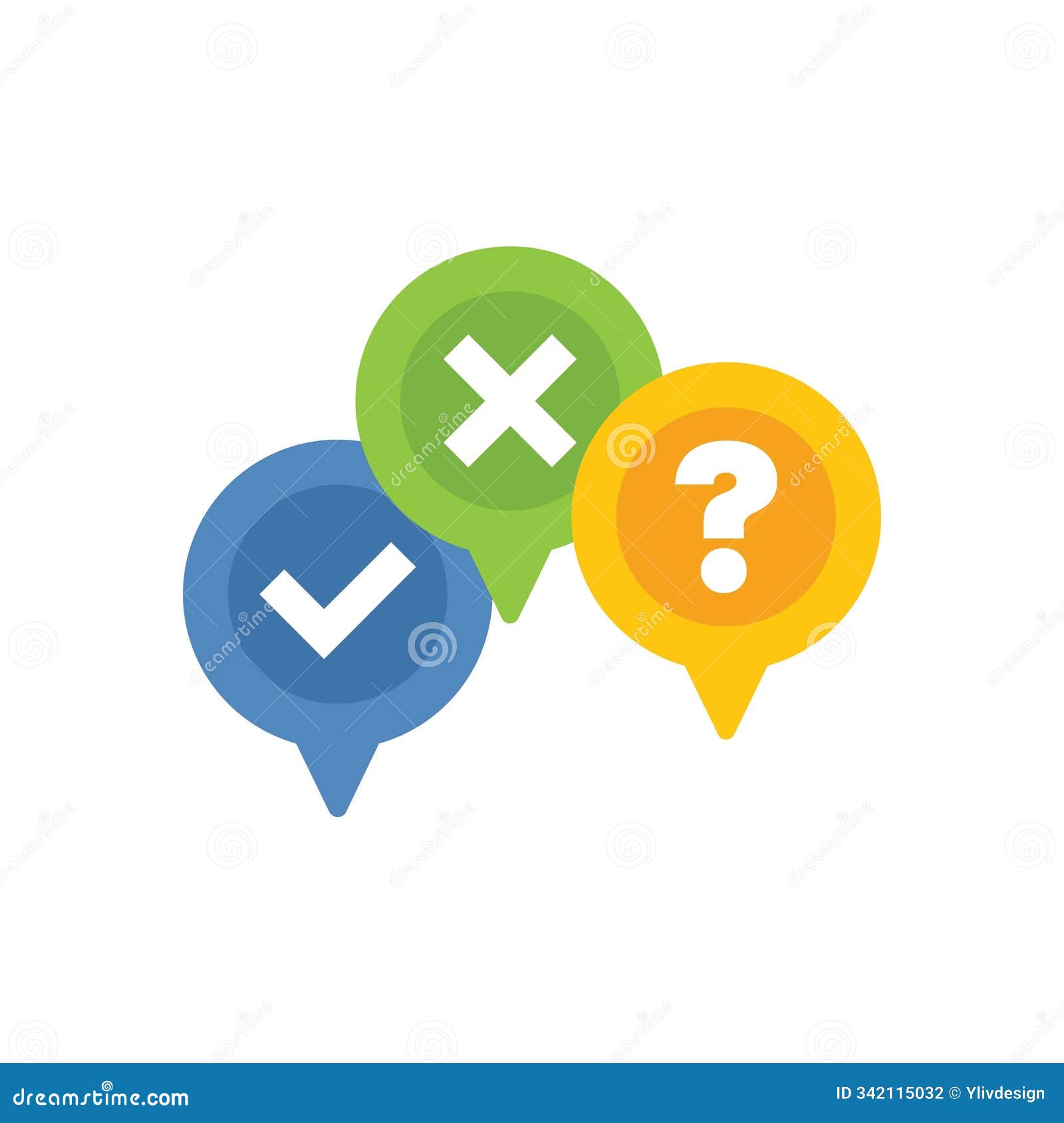 Choosing Right Answer from Multiple Choice Options Stock Illustration ...