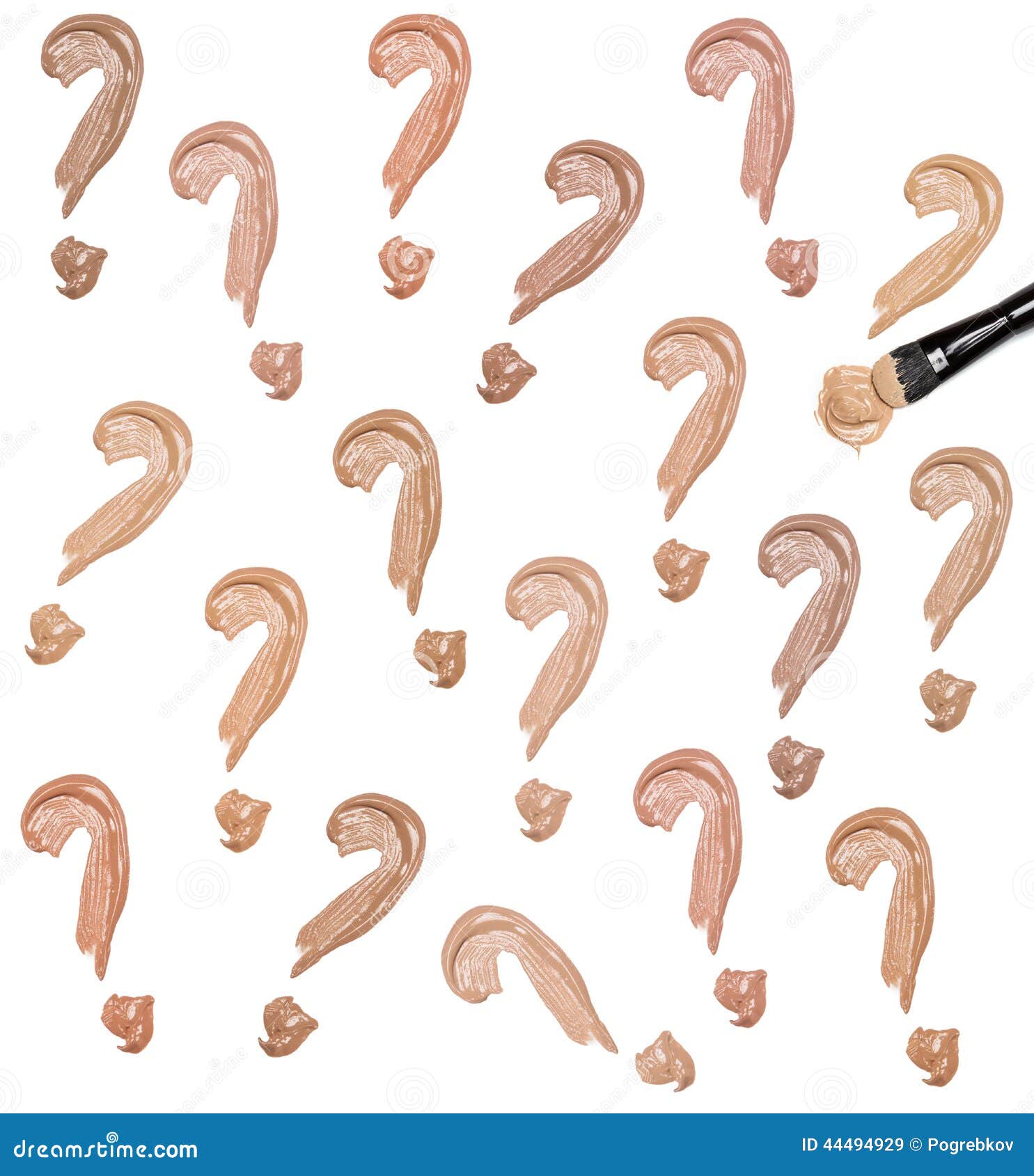 Choosing Right Color Shade of Foundation Stock Illustration ...