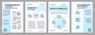 Choosing Right Programming Language Blue Gradient Brochure Template ...