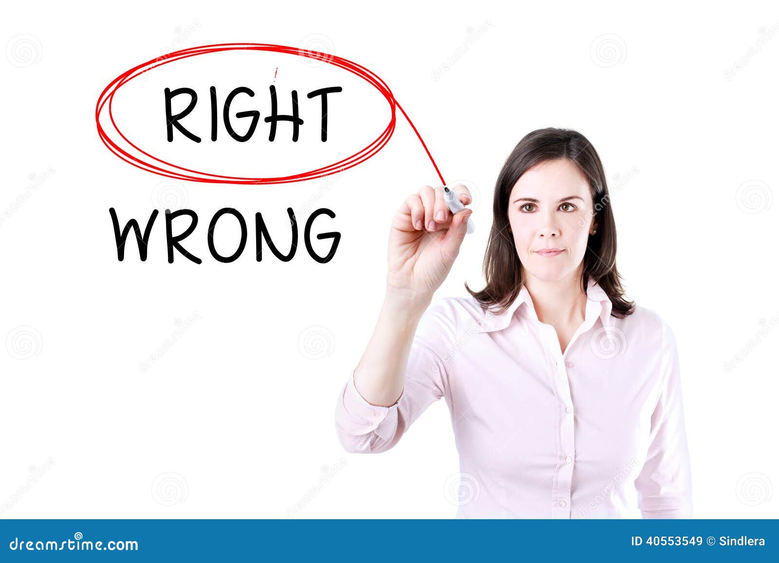 Choosing Right instead of Wrong. Right Selected with Red Marker. Stock ... Choosing Right instead of Wrong. Right Selected with Red Marker. Stock ...