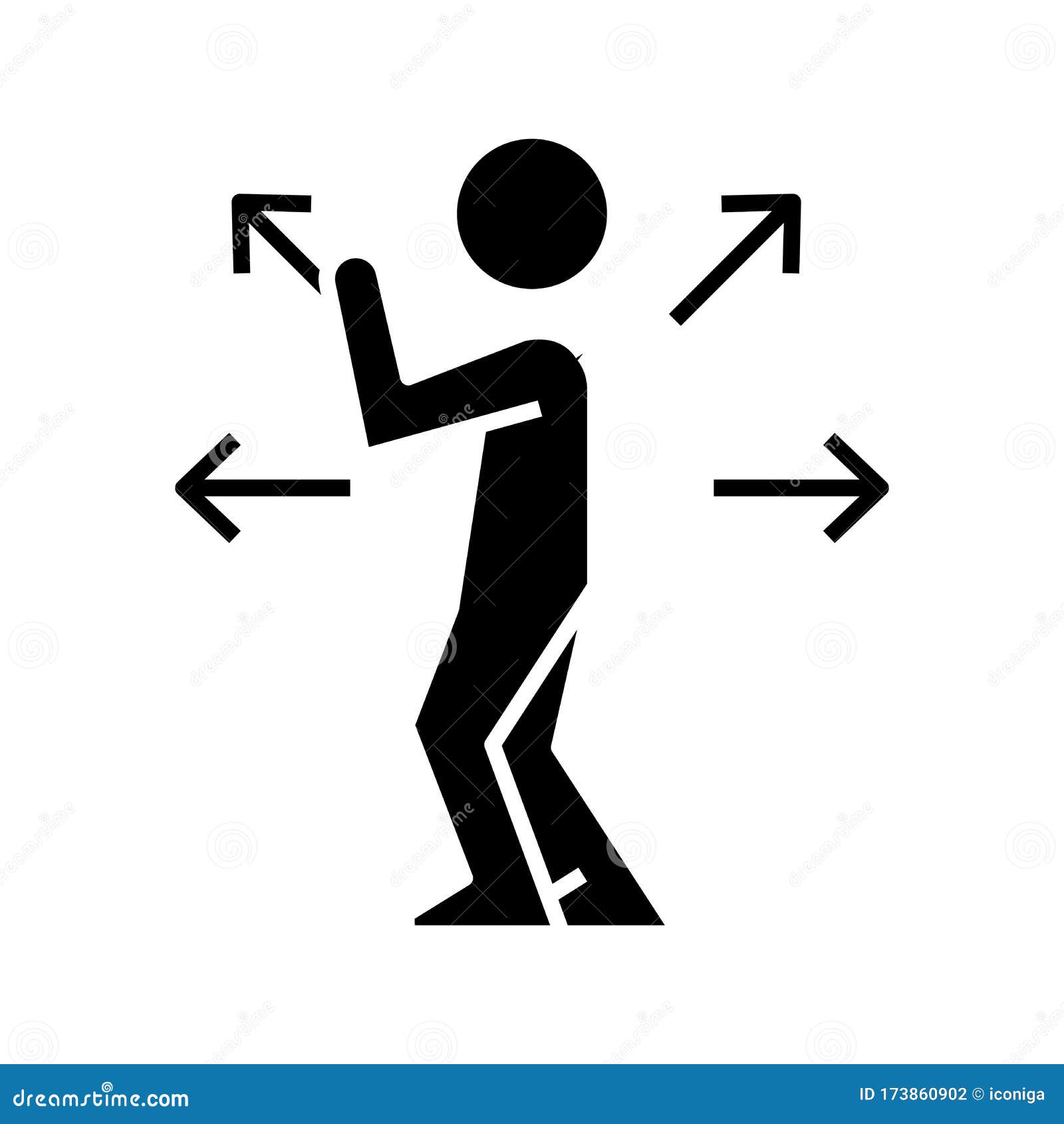 Choosing Road Black Icon, Concept Illustration, Vector Flat Symbol ... Choosing Road Black Icon, Concept Illustration, Vector Flat Symbol ...