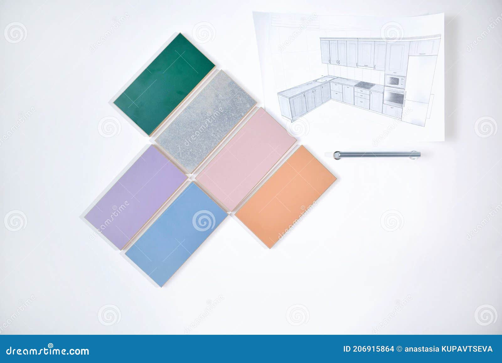 Choosing Samples of Materials and Colors of Woods for Interior Project ...