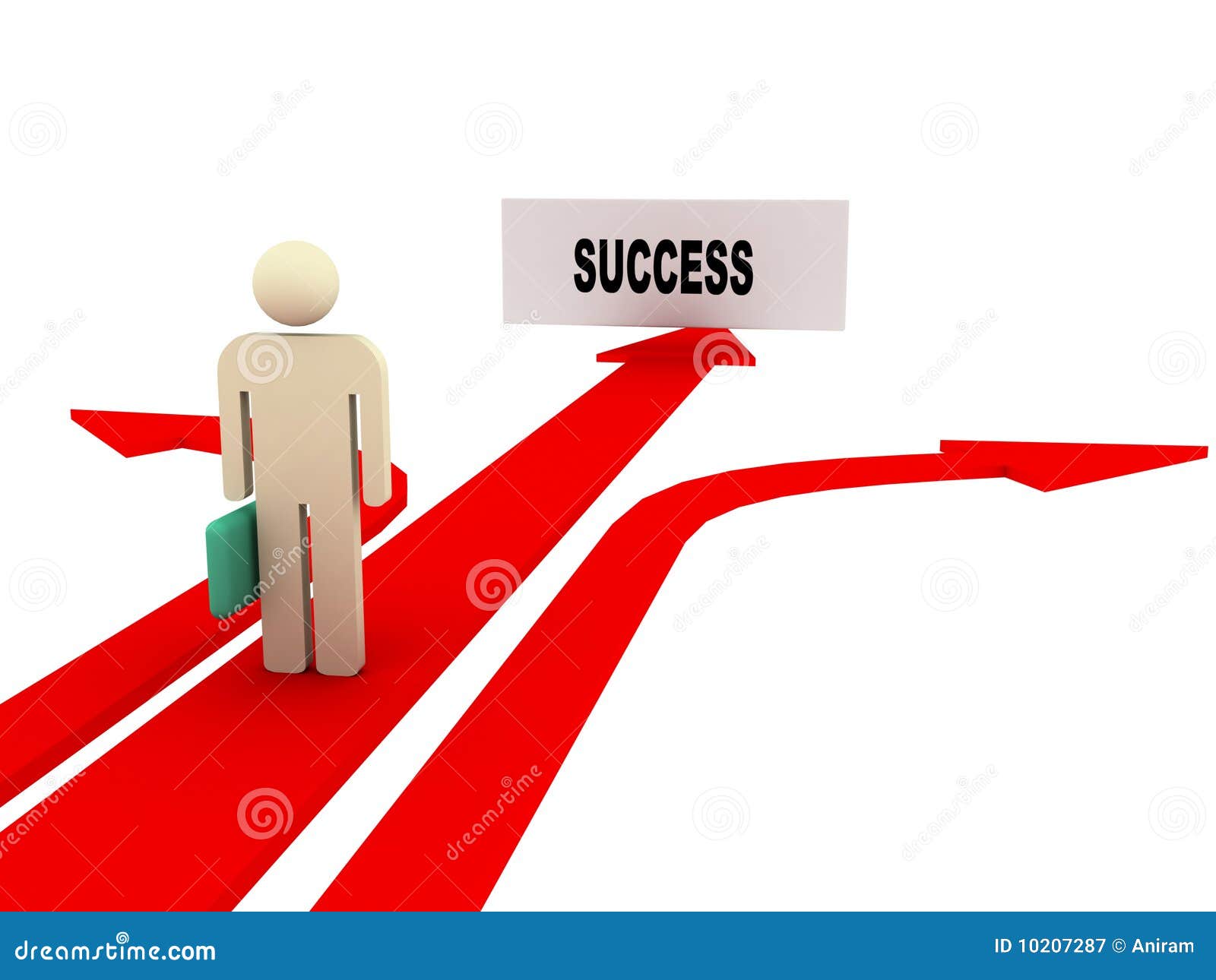 Choosing success way stock illustration. Illustration of project - 10207287