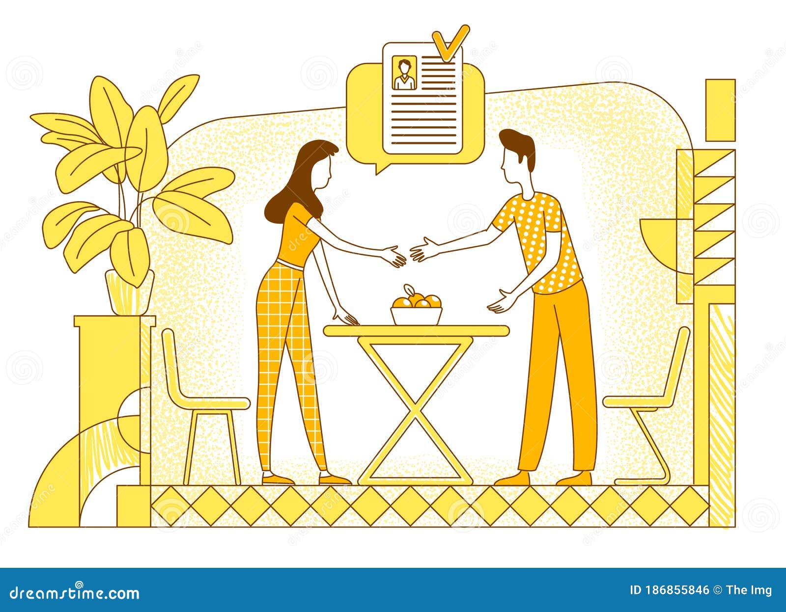 Choosing Suitable Applicant Flat Silhouette Vector Illustration Stock ...