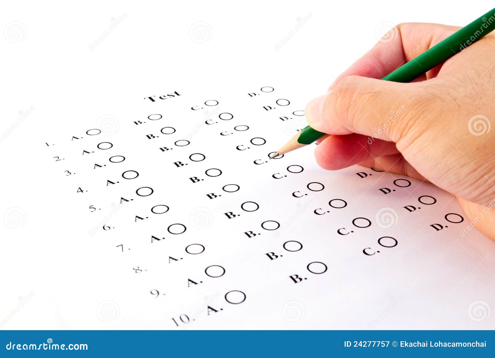 Choosing the test list stock image. Image of education - 24277757