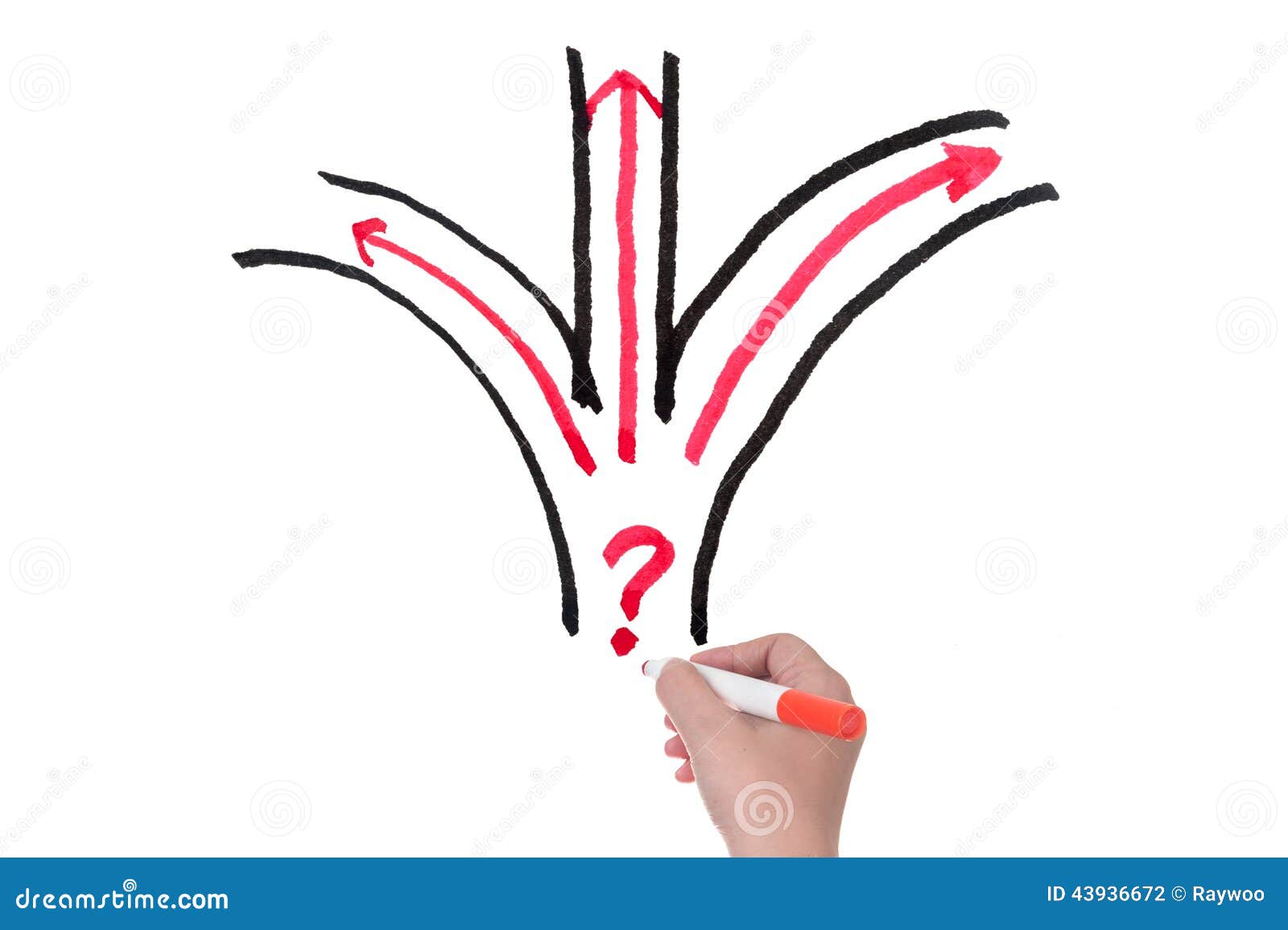 Choosing from Three Options Stock Photo - Image of hand, three: 43936672