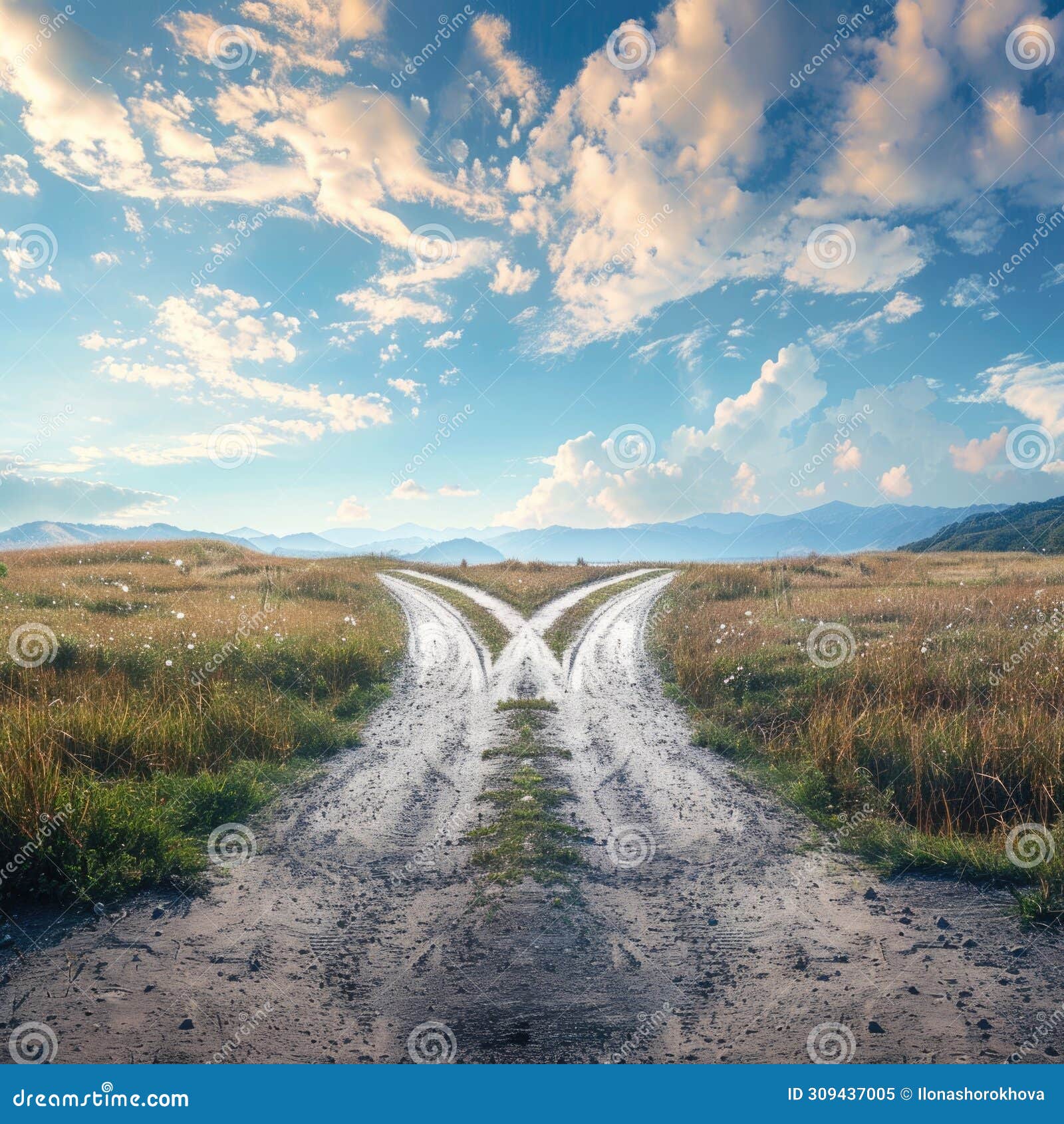 Choosing between Two Paths, Leading To Different Outcomes and ...