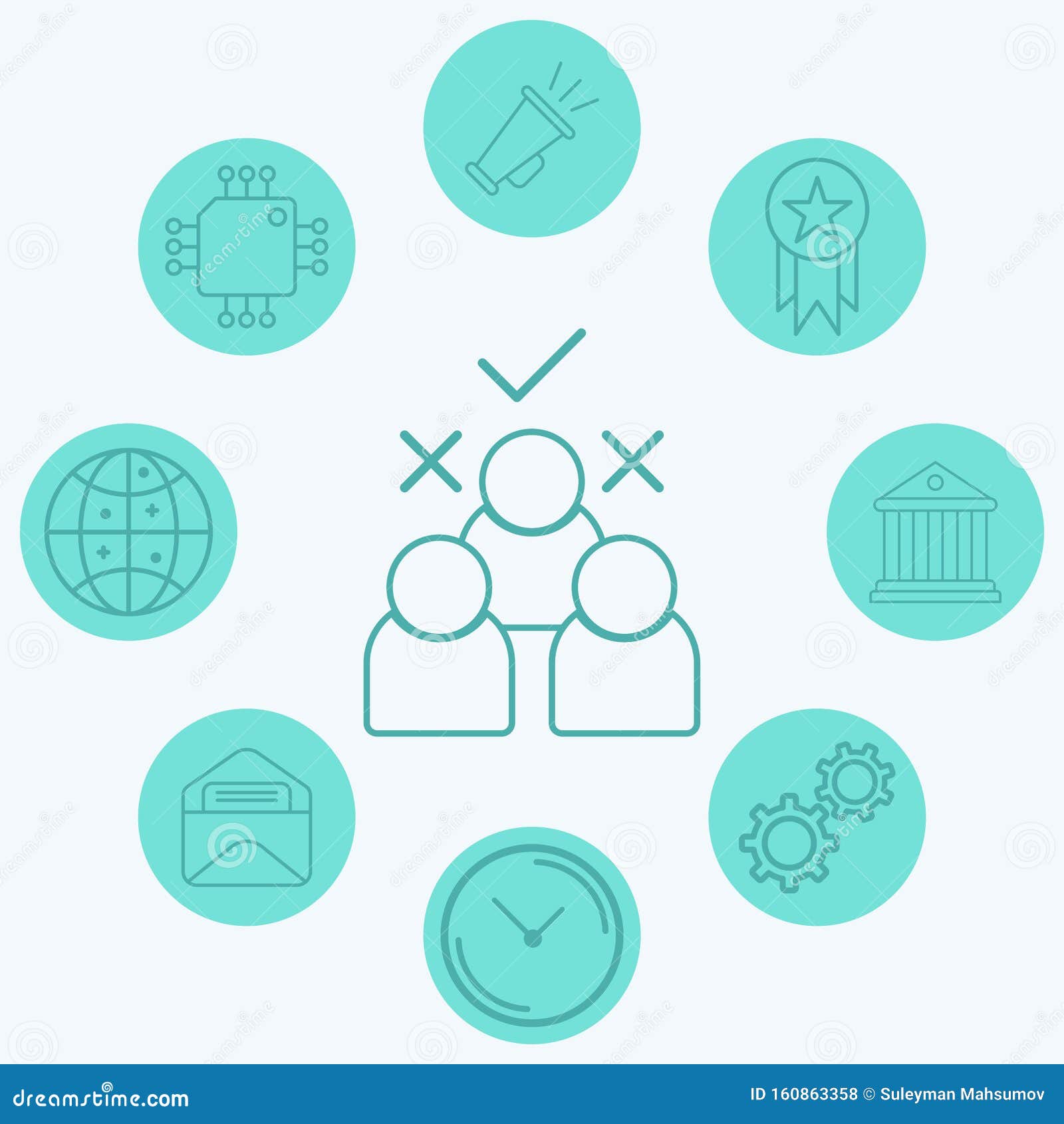 Choosing Vector Icon Sign Symbol Stock Illustration - Illustration of ...