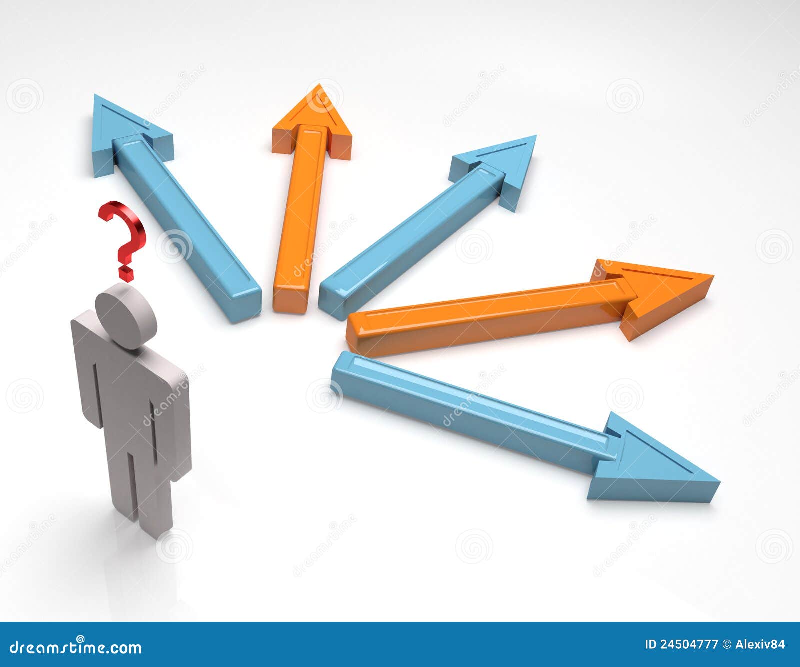 Choosing a Way stock illustration. Illustration of blue - 24504777