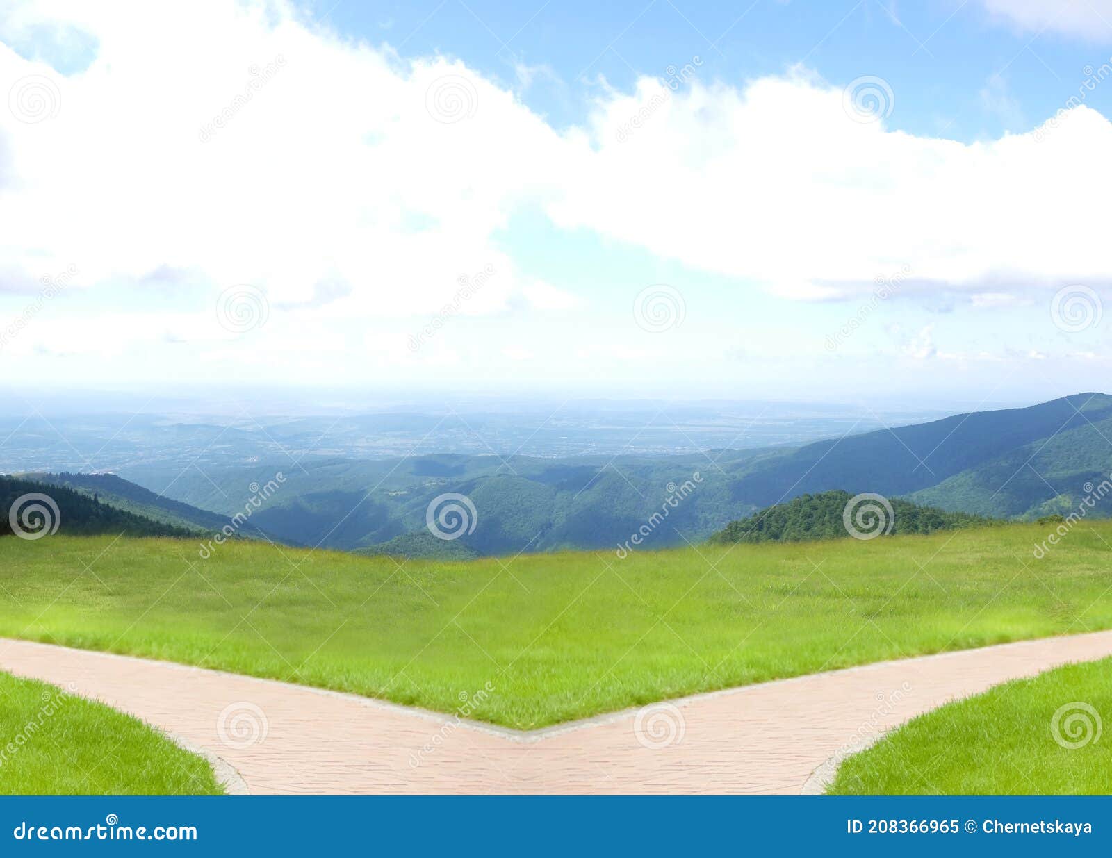 Choosing Way. Beautiful View of Roads Outdoors Stock Image - Image of ...