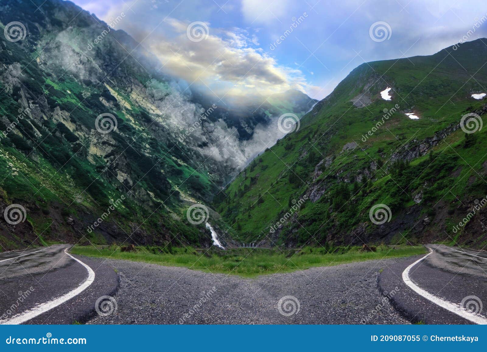 Choosing Way. Beautiful View of Roads Outdoors Stock Image - Image of ...