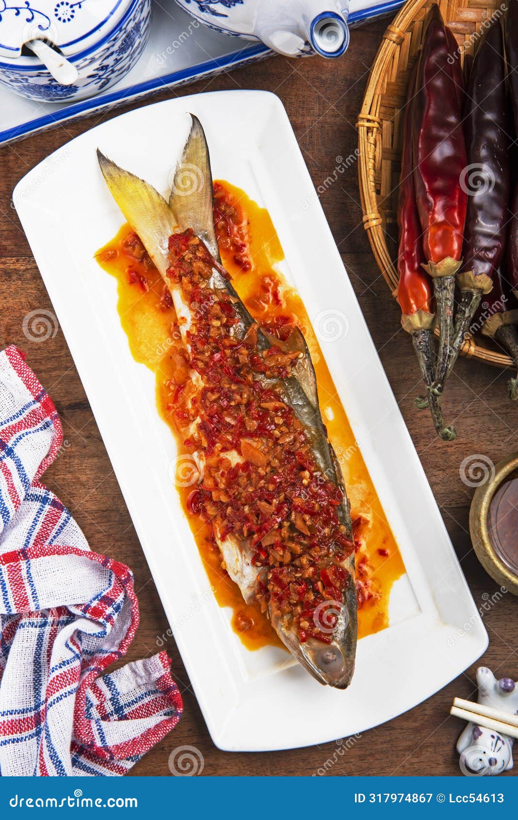 Chop bell pepper fish stock image. Image of gourmet - 317974867