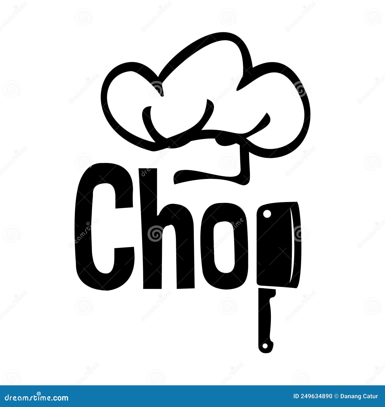 Chop chef vector logo stock vector. Illustration of logotype - 249634890