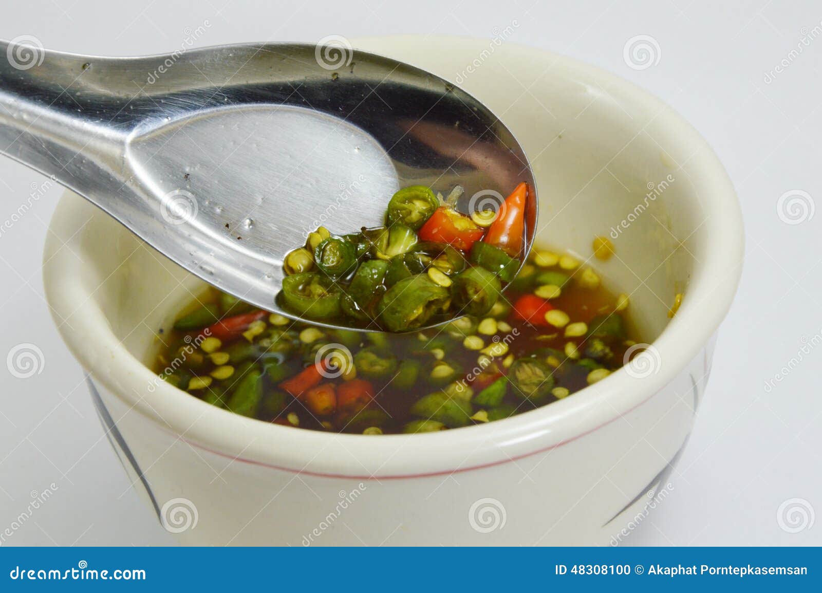 Chop Chili Fish Sauce in the Cup Stock Photo - Image of fish, spicy ...