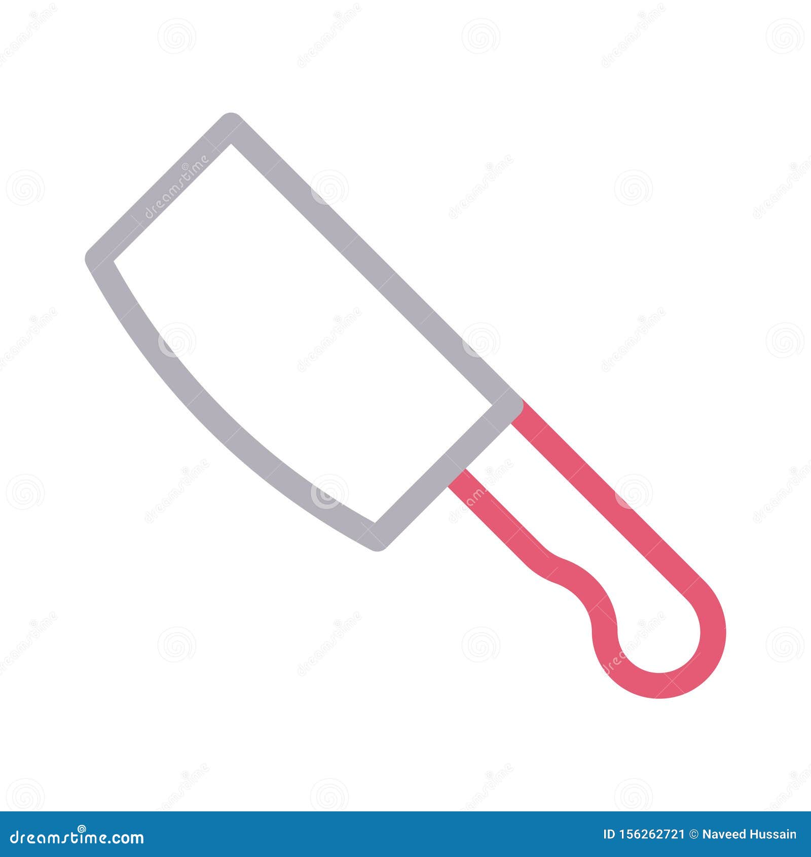 Chop Colour Line Vector Icon Stock Vector - Illustration of food ...
