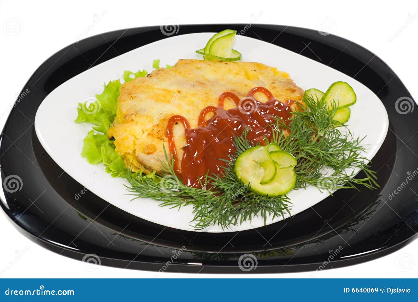 Chop under cheese stock image. Image of macro, ketchup - 6640069