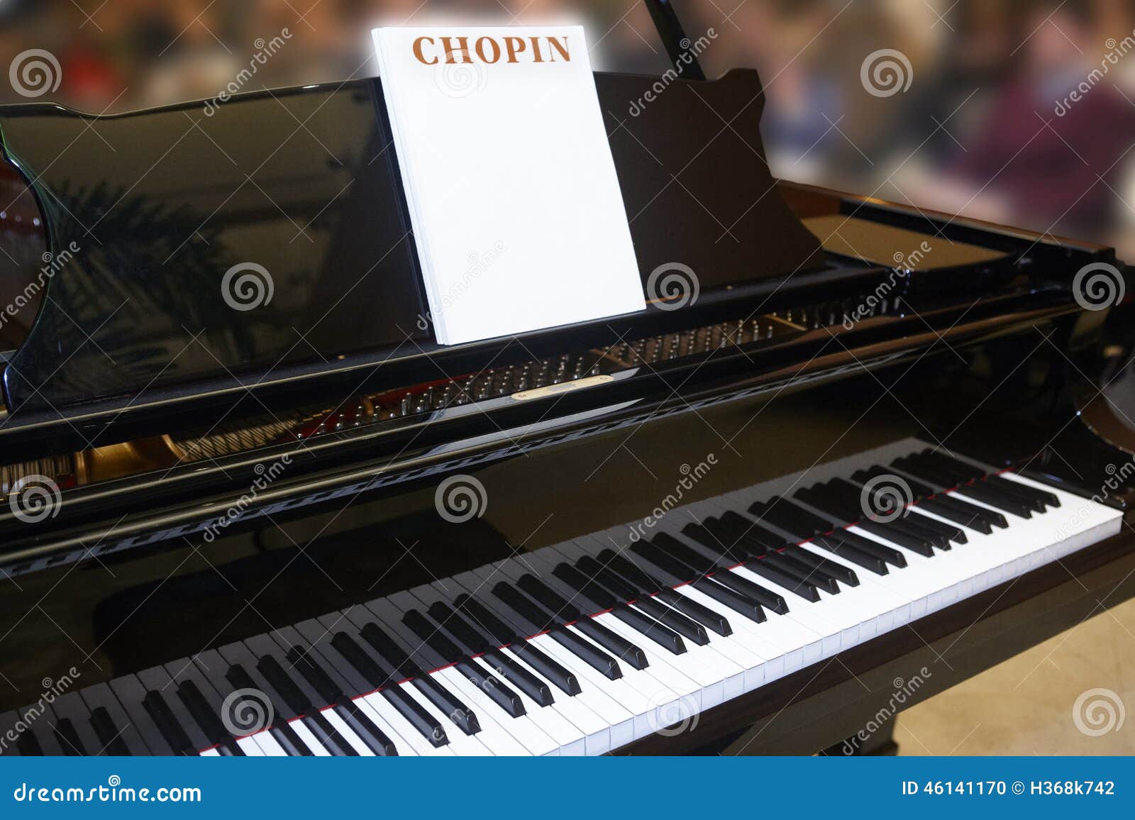 Chopin Classical Musical Score with Piano and Background Stock Photo ...