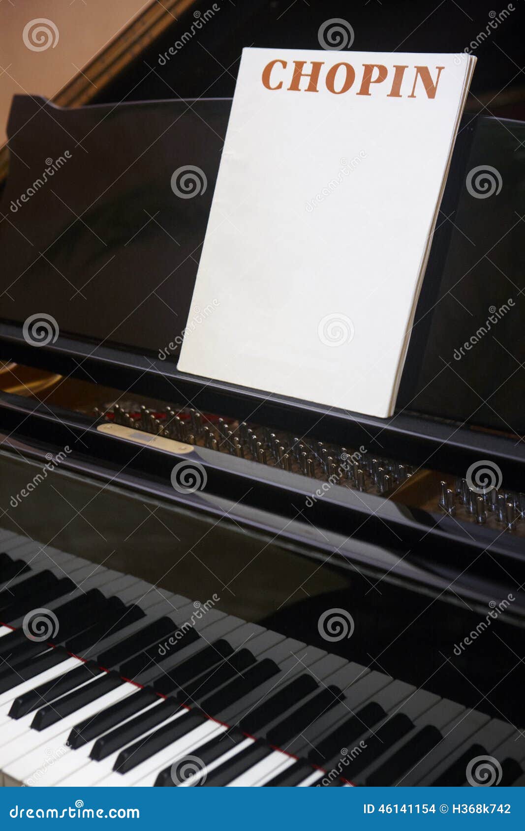 Chopin Classical Musical Score with Piano and Background Stock Photo ...