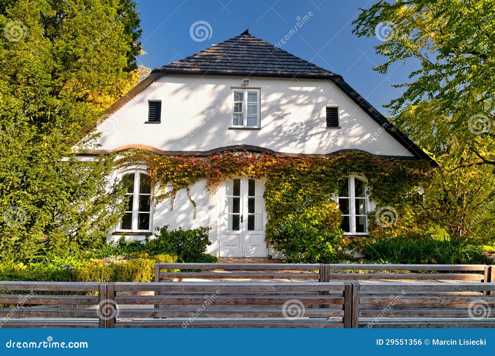 Chopins House stock photo. Image of bench, buildings - 29551356