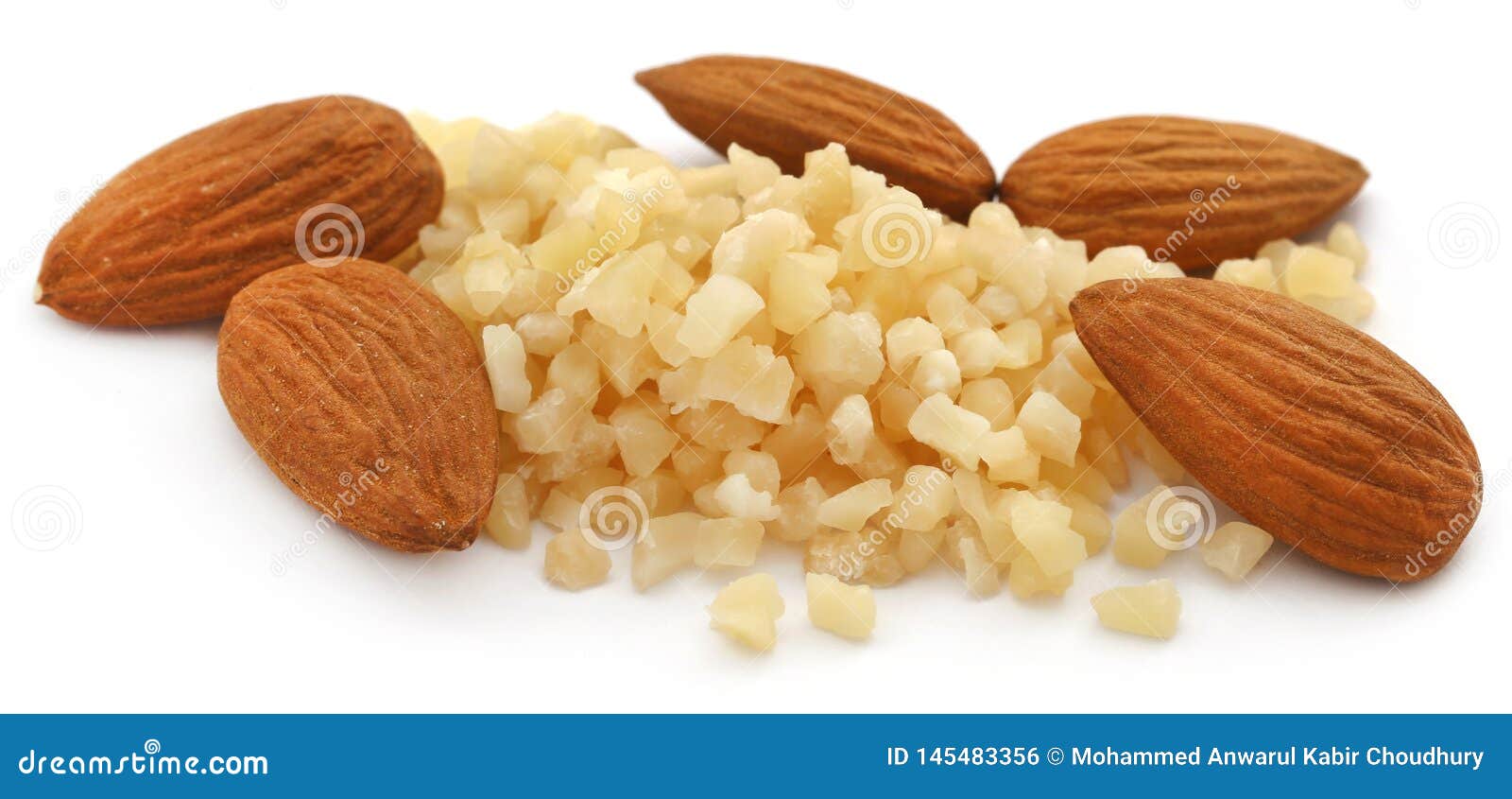 Chopped Almonds with Whole Ones Stock Photo - Image of isolated, brown ...