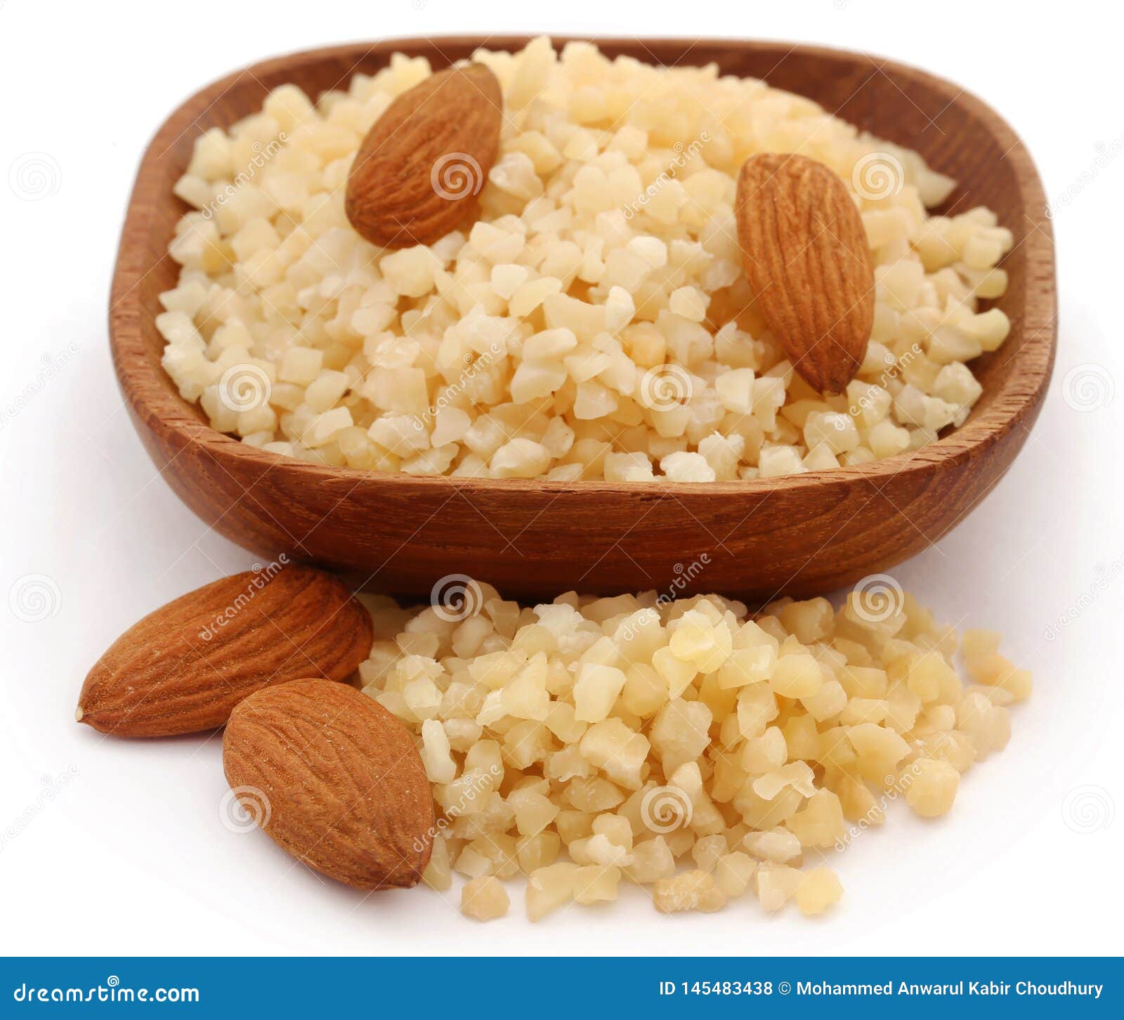 Chopped Almonds with Whole Ones Stock Photo - Image of group, closeup ...