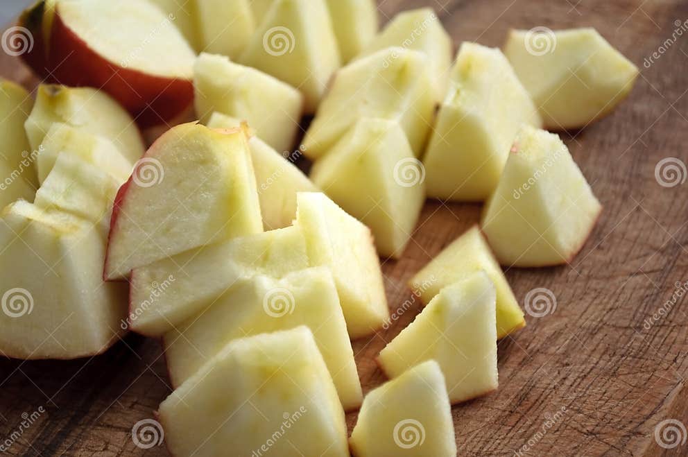 Chopped Apple stock image. Image of closeup, appetizing - 15193159