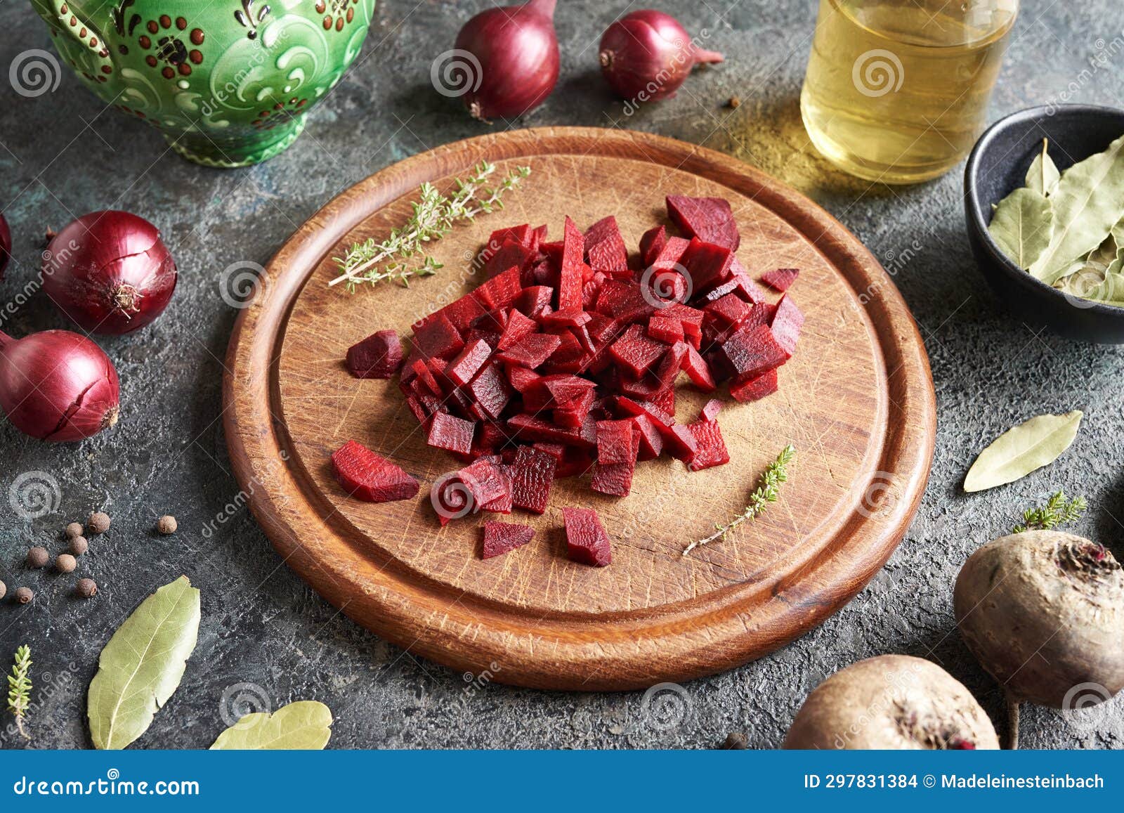Chopped Beetroot with Spices - Preparation of Fermented Beet Kvass ...