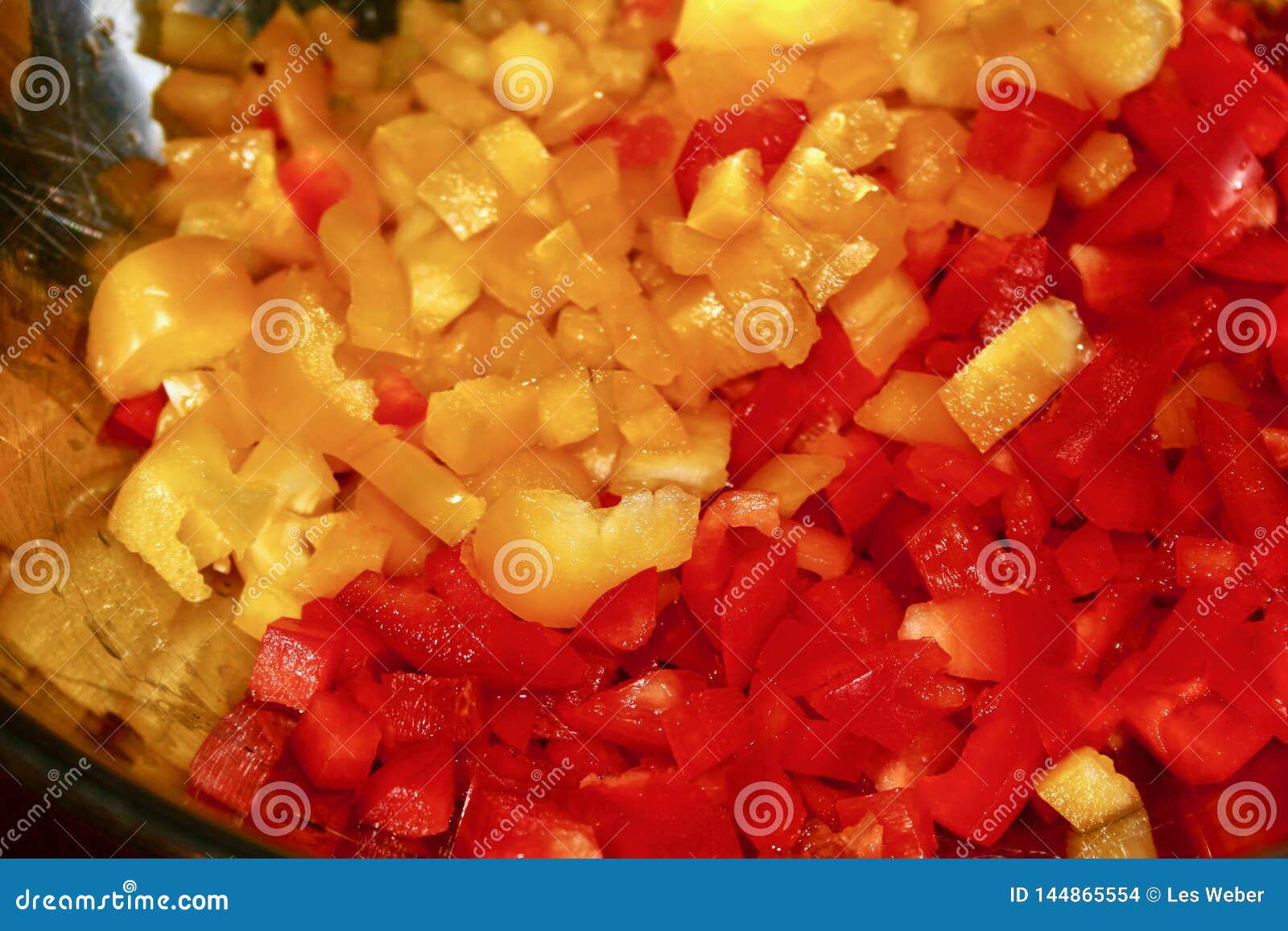 Chopped Bell Peppers stock photo. Image of gourmet, pile - 144865554
