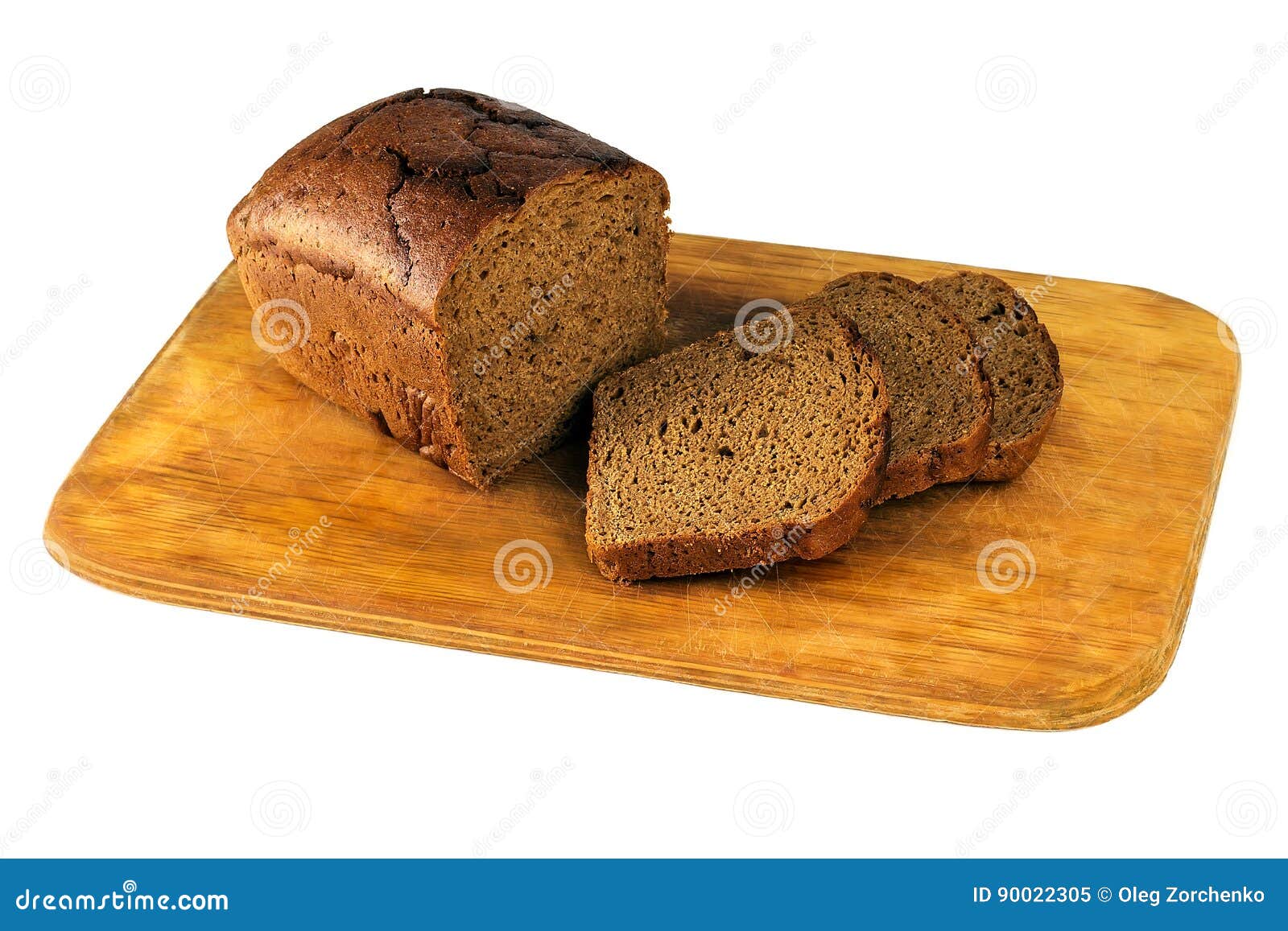 Chopped Brown Bread on a Board Stock Image - Image of baked, food: 90022305