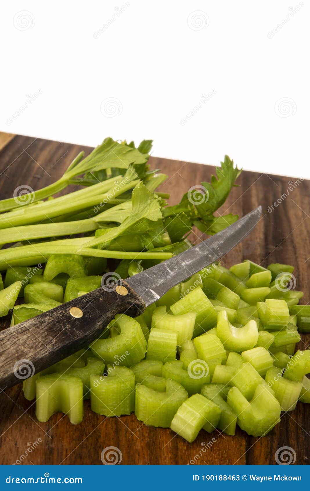 Chopped celery stock image. Image of appetizer, culinary - 190188463