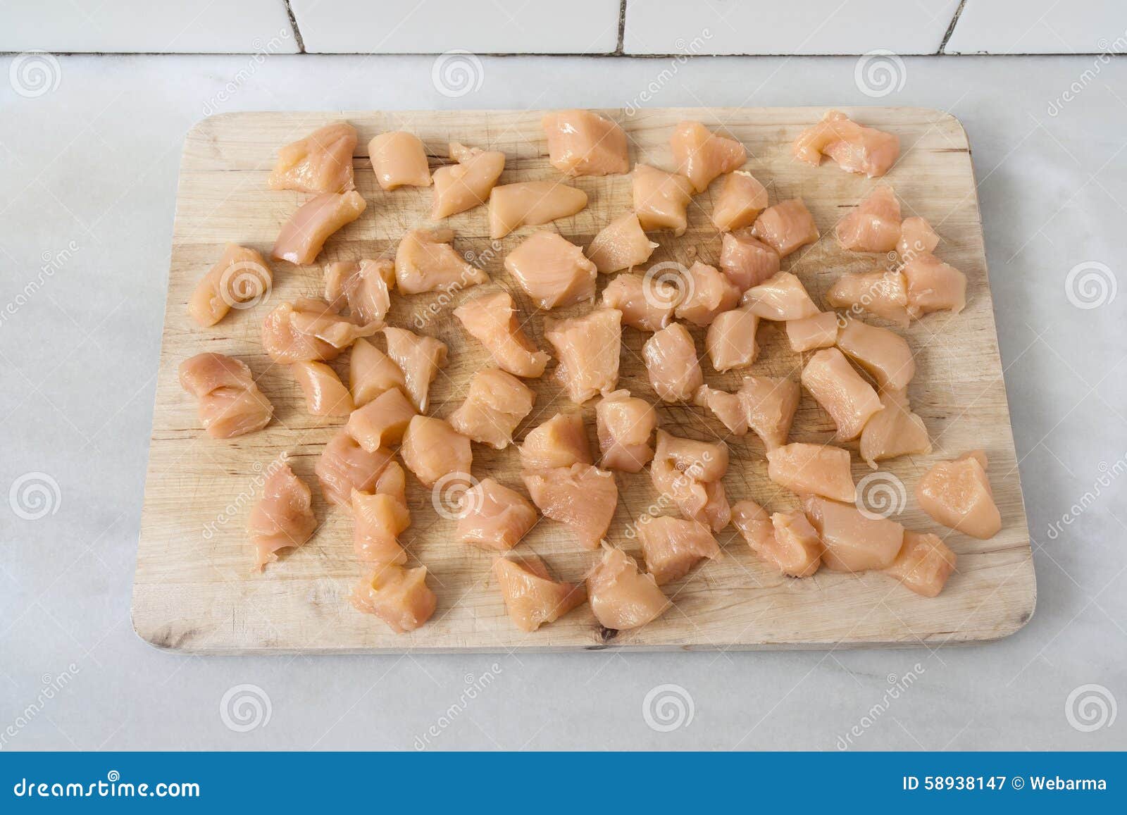 Chopped chicken stock image. Image of closeup, pink, meat - 58938147