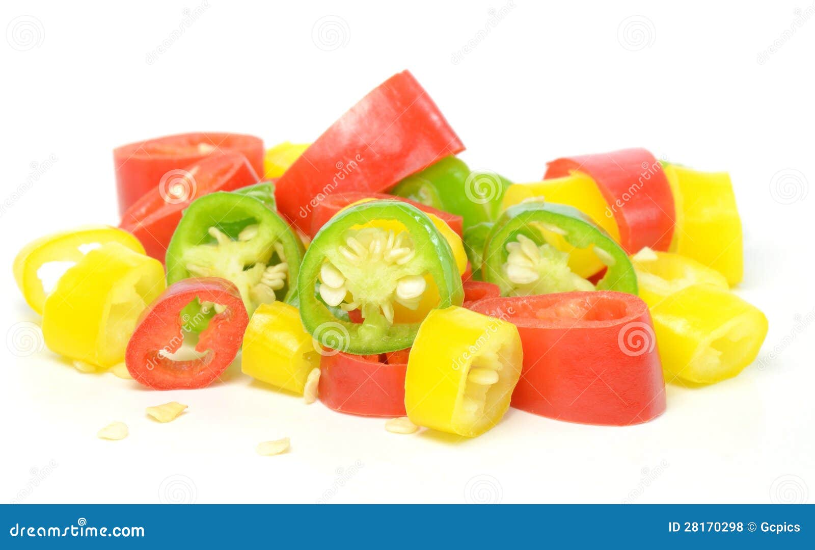 Chopped chilli peppers stock photo. Image of green, colour - 28170298