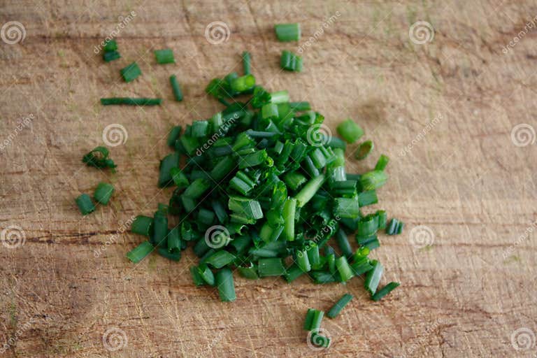 Chopped chives stock photo. Image of isolated, gourmet - 11961186