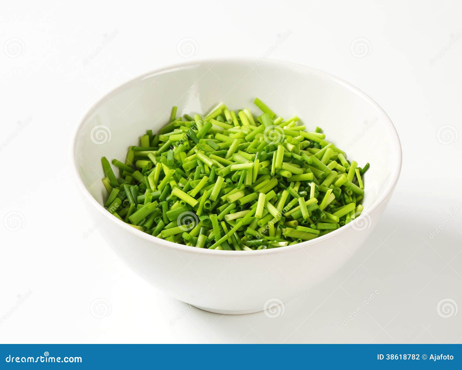 Chopped chives stock photo. Image of studio, shot, white - 38618782
