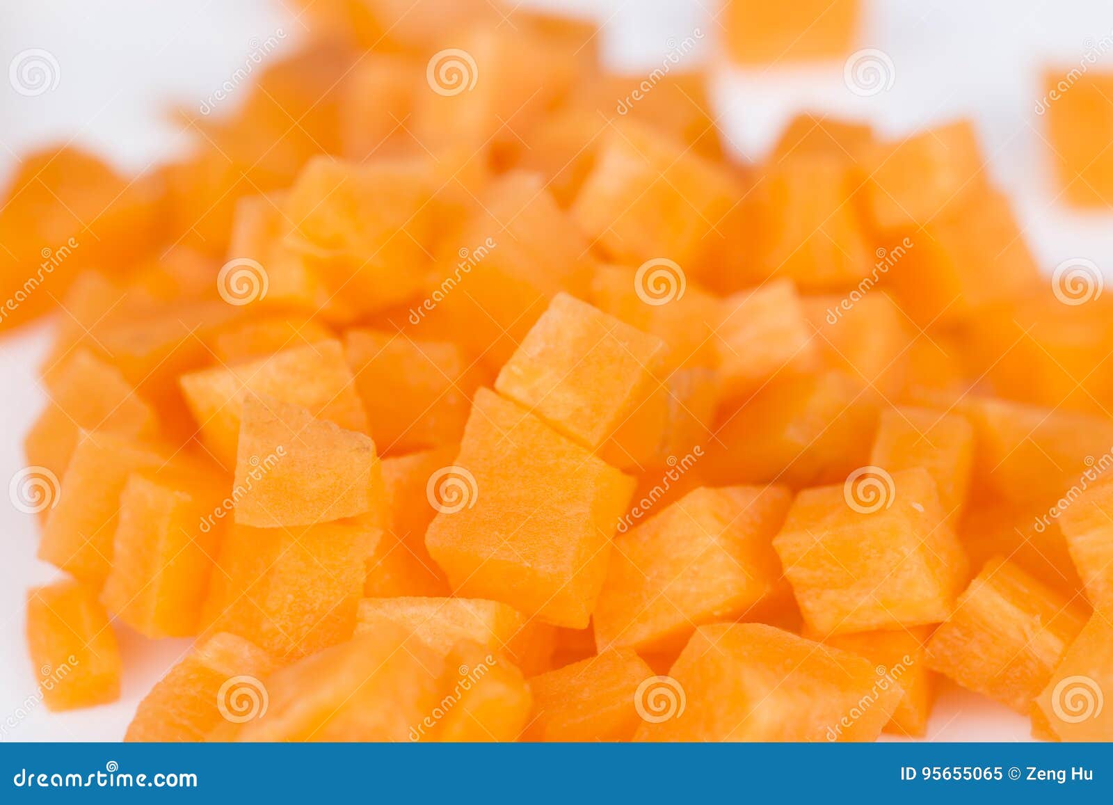 Chopped cooked carrot stock image. Image of used, crunchy - 95655065