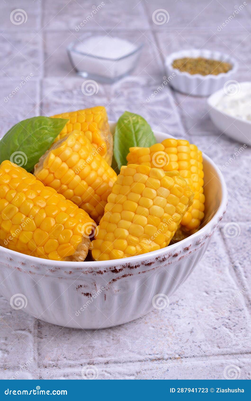 Chopped corn cobs stock image. Image of yellow, vegetable - 287941723