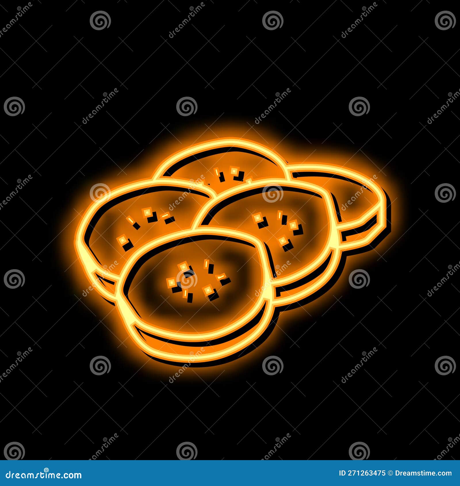 Chopped Cucumber Neon Glow Icon Illustration Stock Vector ...