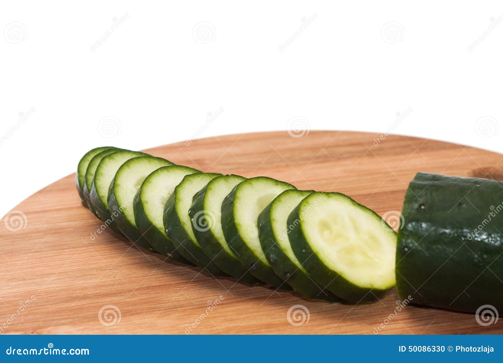 Chopped Cucumber Stacked on Wooden Board Stock Photo - Image of plain ...