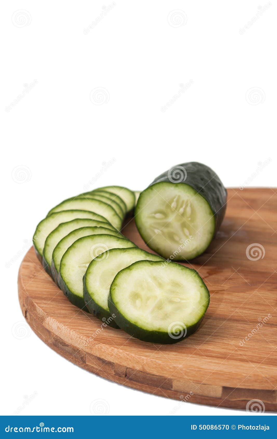 Chopped Cucumber Stacked on Wooden Board Stock Photo - Image of prepare ...